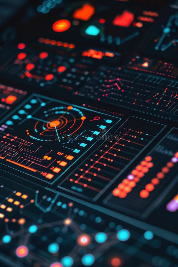 Neural Forecast Interface with Glowing Data Patterns for Insightful ...