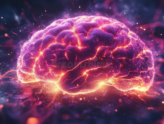 Neural Glitch Light Explosion Art Stock Illustration - Illustration of ...