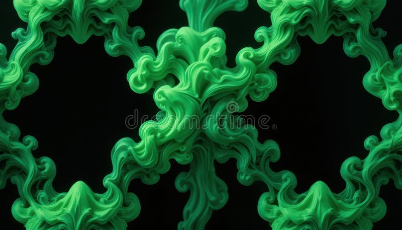 Neural Green Light Network Pattern Stock Illustration - Illustration of ...