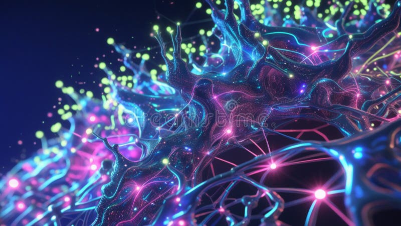 Neural-inspired Digital Network Represents AI Intelligence and Virtual ...