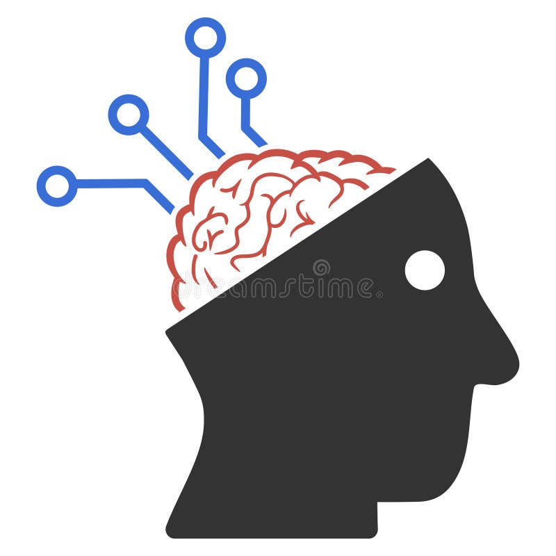 Neural Interface Links Vector Icon Stock Vector - Illustration of ...