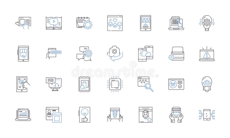 Neural Nerks Line Icons Collection. Artificial Intelligence, Algorithms ...