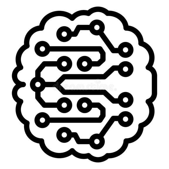Neural Net Cloud Line Icon, Neural Network Concept. Vector Graphics ...
