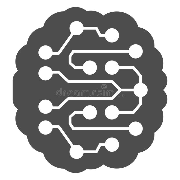 Neural Net Cloud Solid Icon, Neural Network Concept. Vector Graphics ...