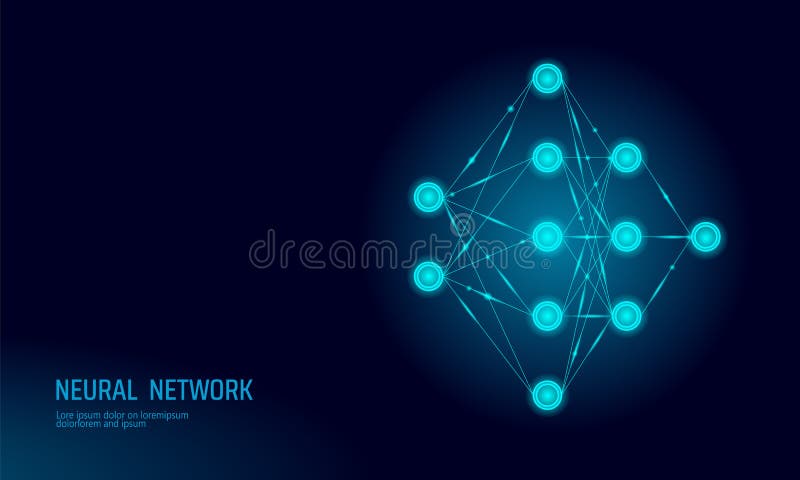 Neural Net. Neuron Network. Deep Learning. Cognitive Technology Concept Stock Vector ...