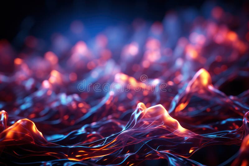 Neural Network, Abstract Background. AI Generative Stock Illustration ...