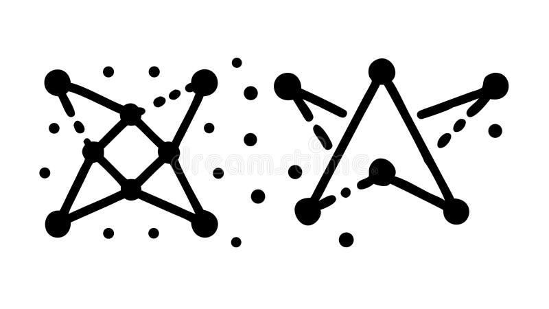 Neural Network Abstract Connected Nodes System Vector Design Generative Ai Stock Vector