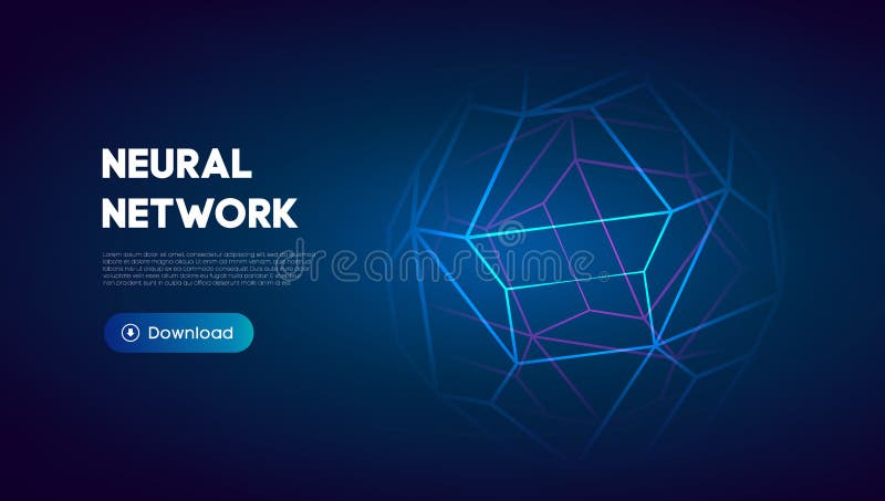 Neural Network Abstract Technology Science Background. Human Brain ...