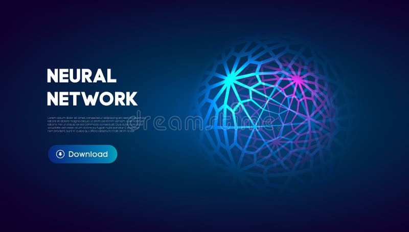 Neural Network Abstract Technology Science Background. Human Brain ...