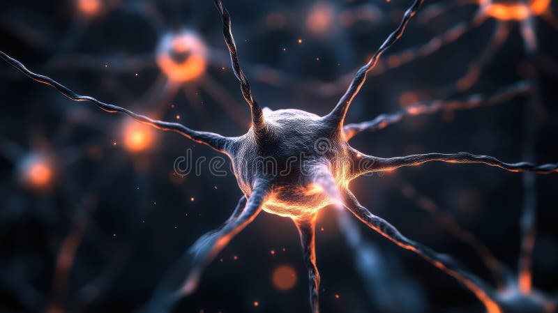Neural Network Activation Microscopic View of Neurons Firing and ...