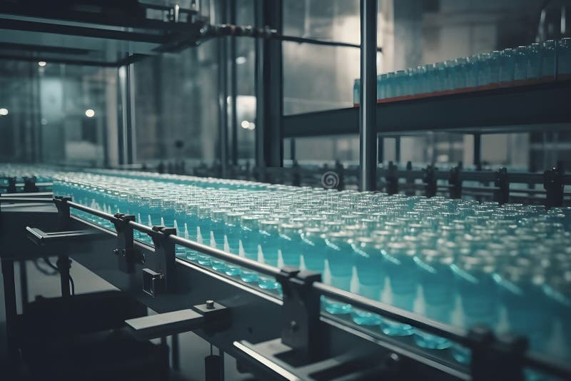 Modern Pharmaceutical Factory. Neural Network AI Generated Stock ...