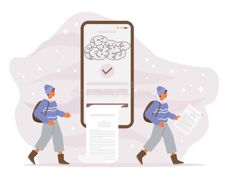 Neural Network Artificial Intelligence Bot People Stock Vector ...