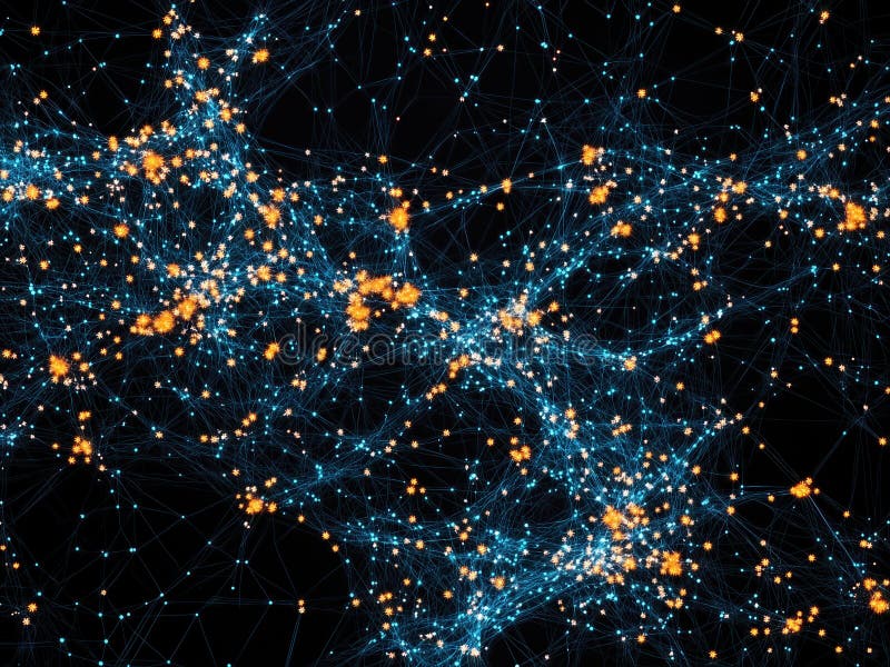 Neural network stock illustration. Illustration of interconnected ...