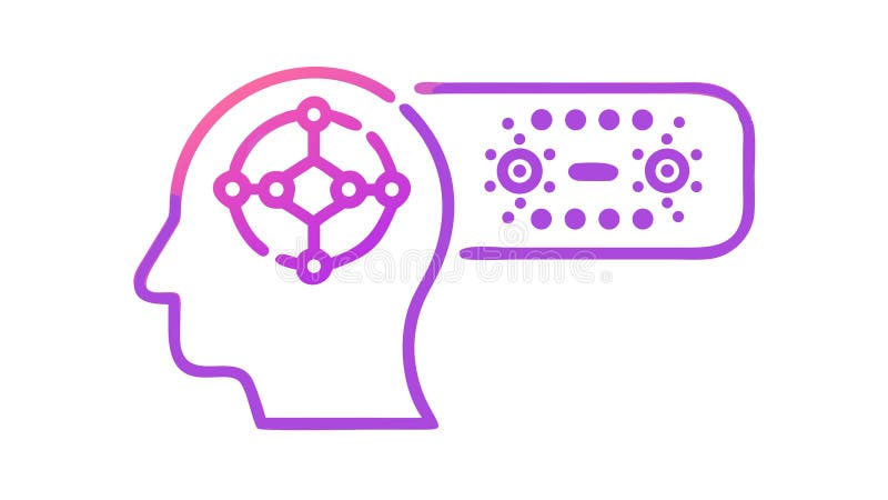 Neural Network Brain: AI Cognitive Computing, Vector Design Generative AI Stock Vector ...