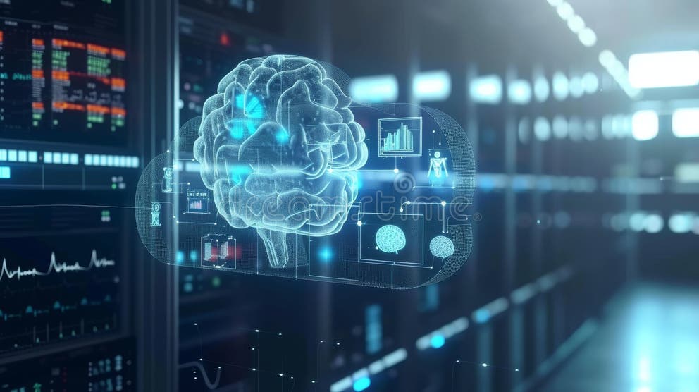 Neural Network and Brain Analytics Concept Stock Image - Image of ...