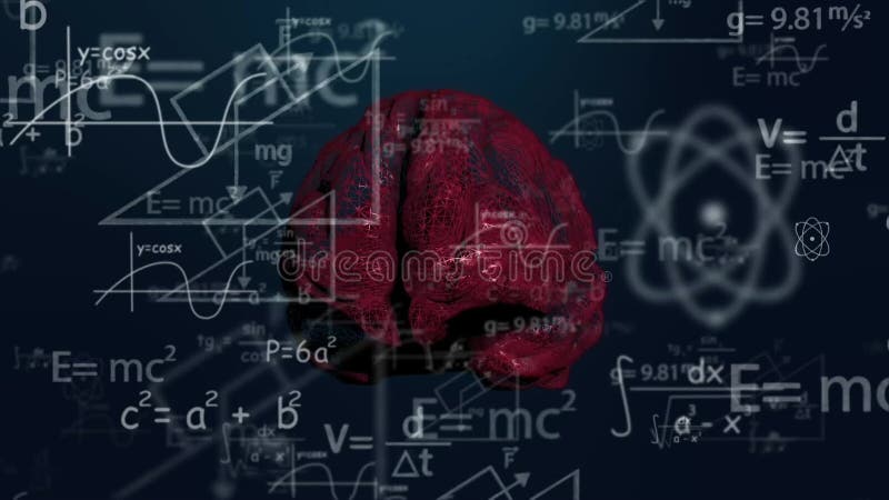 Neural - Network Brain and Physics Formulas Stock Video - Video of ...