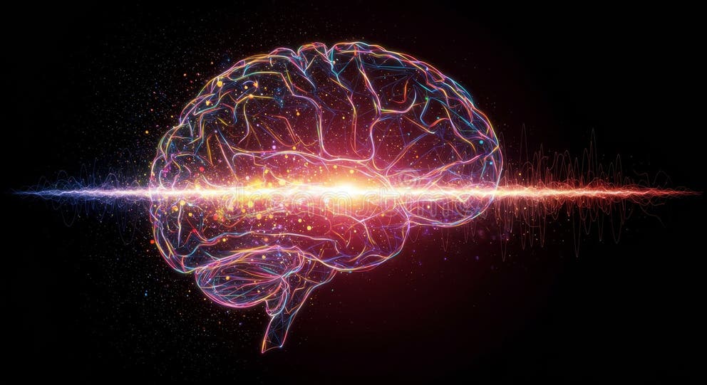 Neural Network Brainwave Illumination Brain Vibrant Lights Neural ...