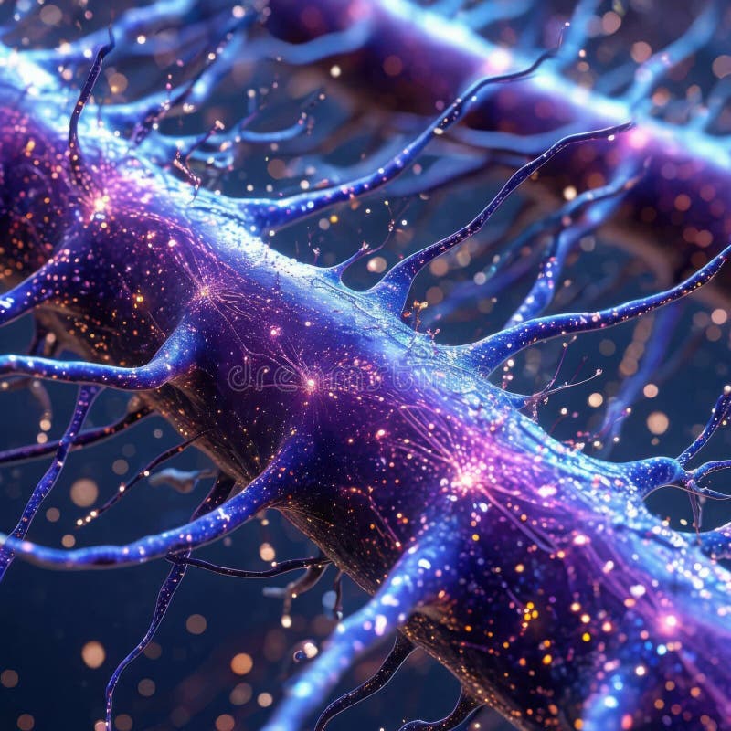 Neural Network. the Center of Thought Stock Illustration - Illustration ...