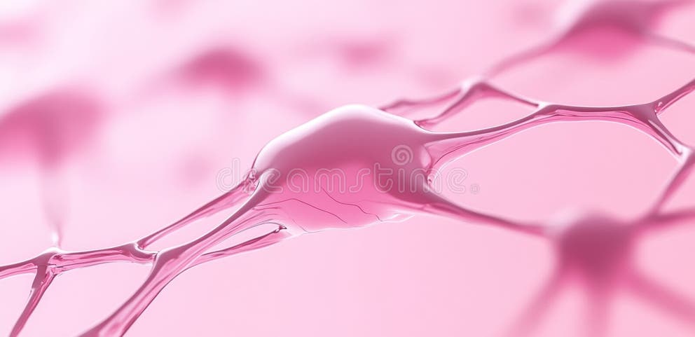 Neural Network Concept with Abstract Pink Connections Stock ...