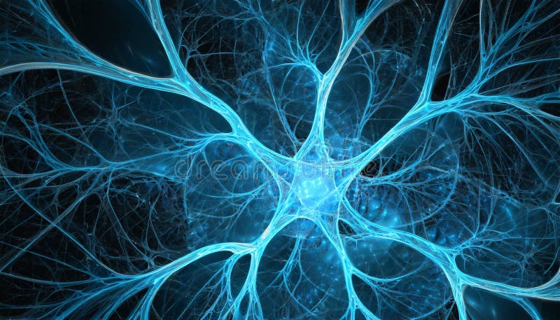 Neural network concept stock illustration. Illustration of futuristic ...