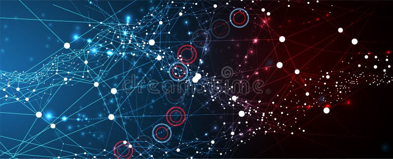 Neural Network Concept. Connected Cells with Links. High Technology ...