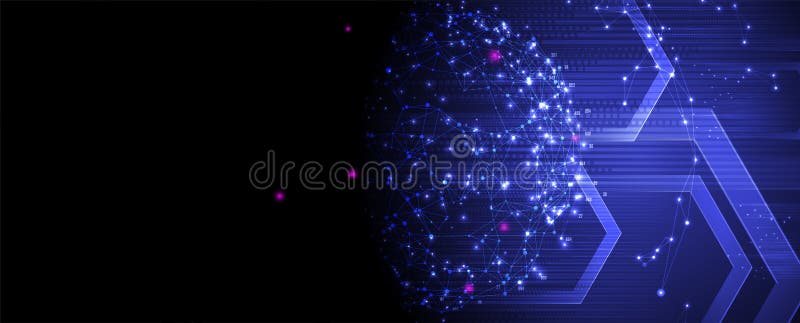 Neural Network Concept. Connected Cells with Links. High Technology ...