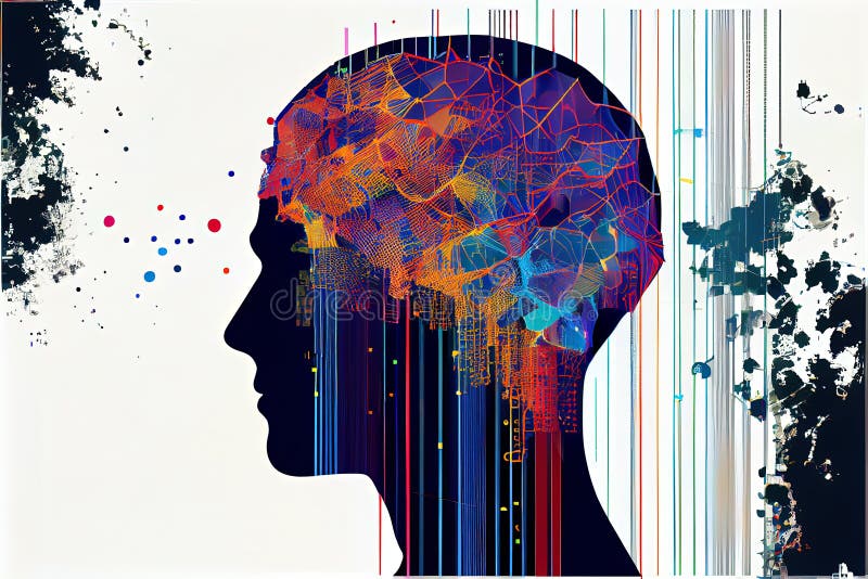 Neural network concept stock illustration. Illustration of network ...