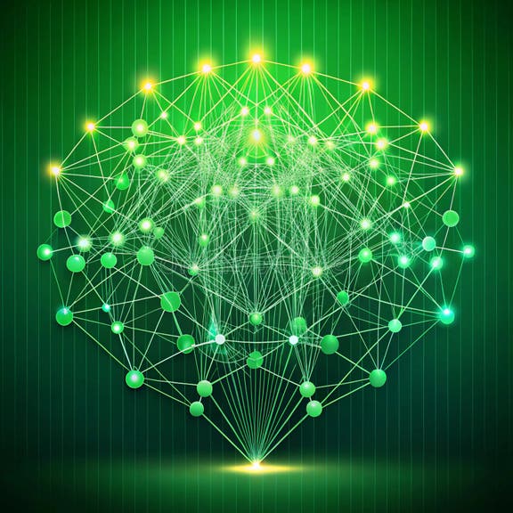 Neural Network: Connecting Data Layers for Advanced AI Processing Stock ...