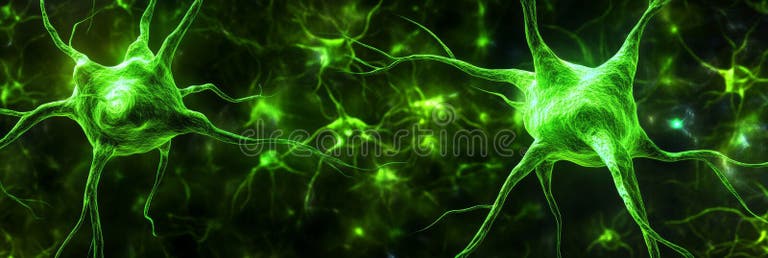 Neural Network Connections - an Abstract Illustration Highlighting the ...