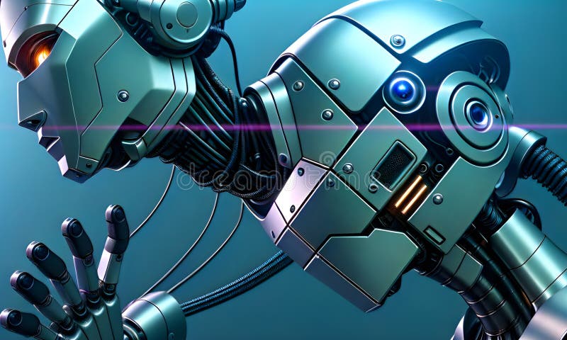 A Fantastic Creature, an Android Robot from the Future, Created with ...