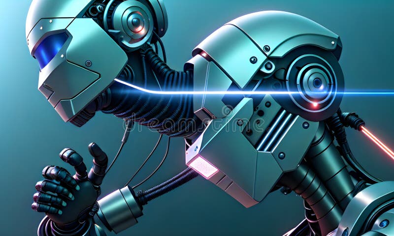 A Fantastic Creature, an Android Robot from the Future, Created with ...