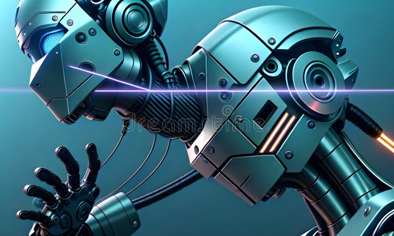 A Fantastic Creature, an Android Robot from the Future, Created with ...