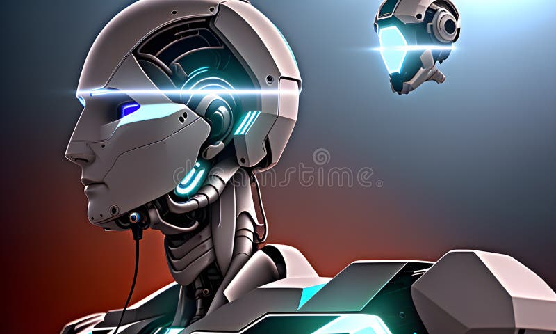 A Fantastic Creature, an Android Robot from the Future, Created with ...