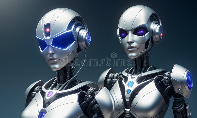 A Fantastic Creature, an Android Robot from the Future, Created with ...