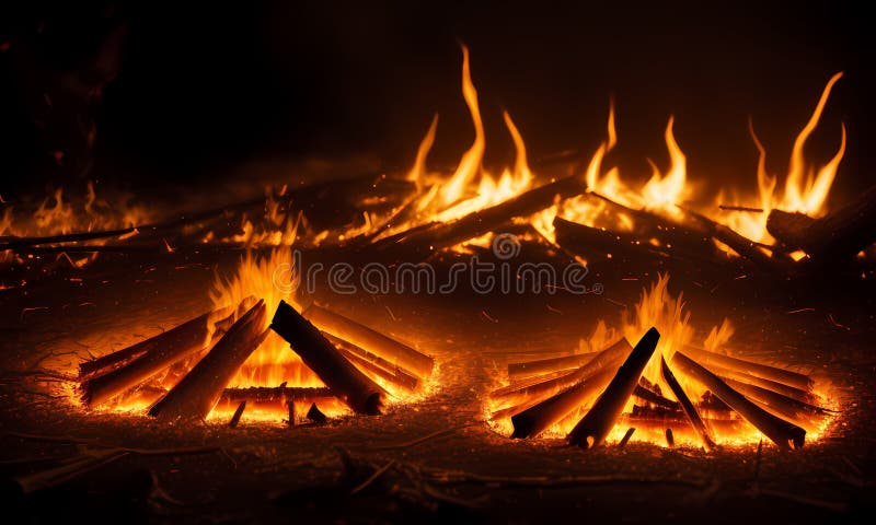 Fire and Bonfires, Flames Created with the Help of Artificial ...