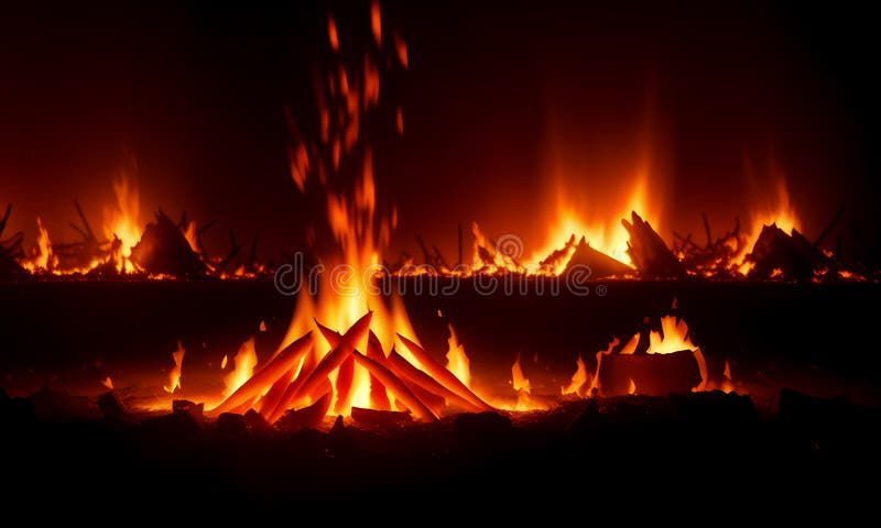 Fire and Bonfires, Flames Created with the Help of Artificial ...