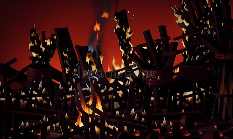 Fire and Bonfires, Flames Created with the Help of Artificial ...