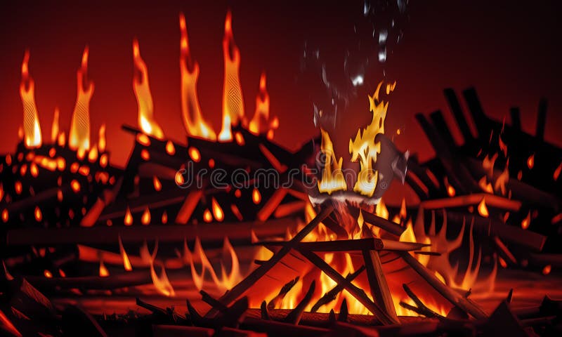 Fire and Bonfires, Flames Created with the Help of Artificial ...
