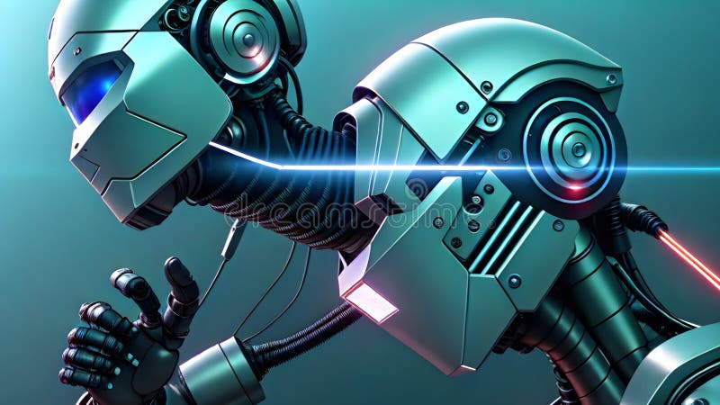 A Fantastic Creature, an Android Robot from the Future, Created with ...