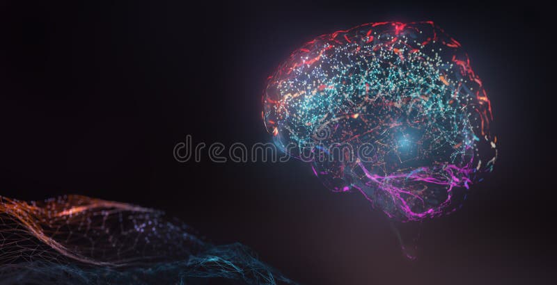 Neural Network Cyber Brain Artificial Intelligence Stock Illustration ...
