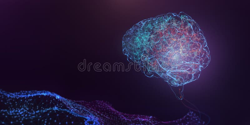 Neural Network Cyber Brain Artificial Intelligence Stock Illustration ...