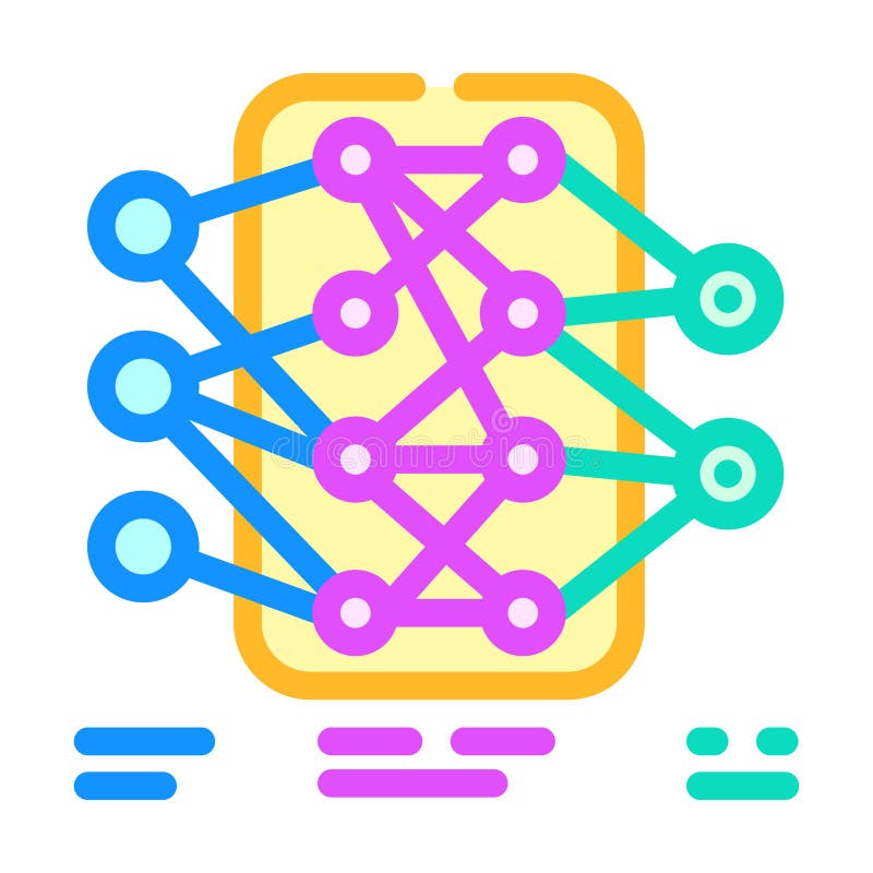 Neural Network Diagram Machine Learning Color Icon Vector Illustration ... Neural Network Diagram Machine Learning Color Icon Vector Illustration ...