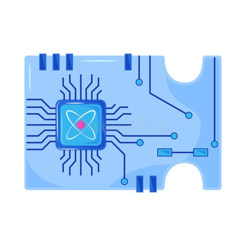 Neural Network Digital Chip AI Technology Stock Illustration ...