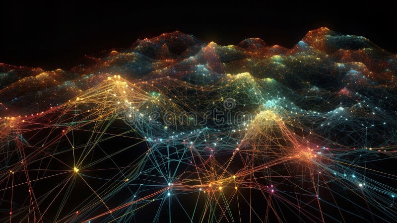 The Neural Network of the Digital Universe Stock Illustration ...