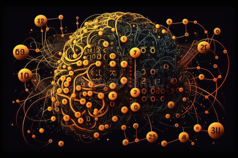 Neural Network Executing a Complex Calculation Stock Photo - Image of ...