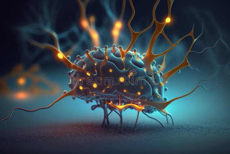 Neural Network with Glowing Bioluminescence. the Image Represents the ... Neural Network with Glowing Bioluminescence. the Image Represents the ...
