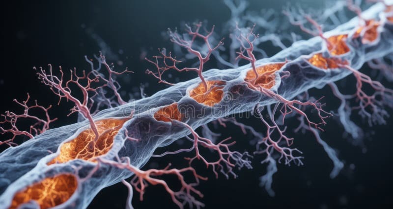 Neural Network with Glowing Synapses, Illustrating Brain Function and ... Neural Network with Glowing Synapses, Illustrating Brain Function and ...