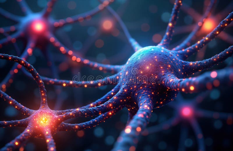 Neural Network Graphic Shows Complex Connections between Neurons ...