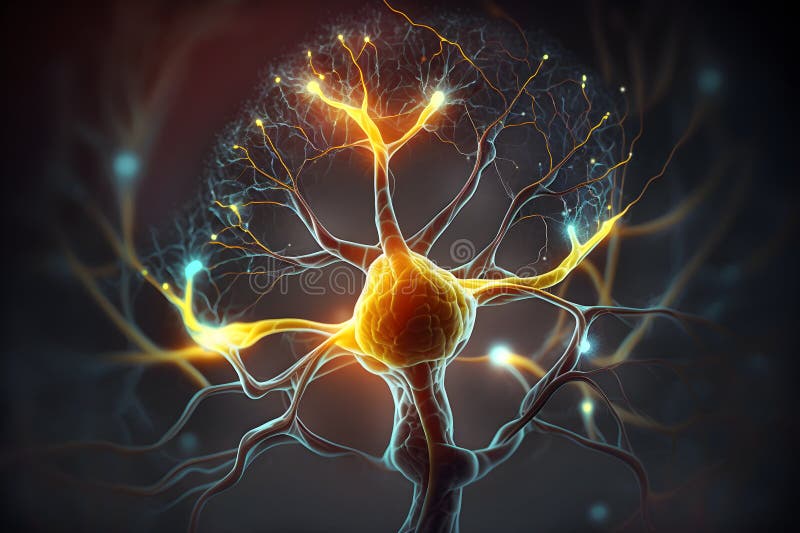 Neural Network in the Human Brain Showing Activation of Neurons and ... Neural Network in the Human Brain Showing Activation of Neurons and ...