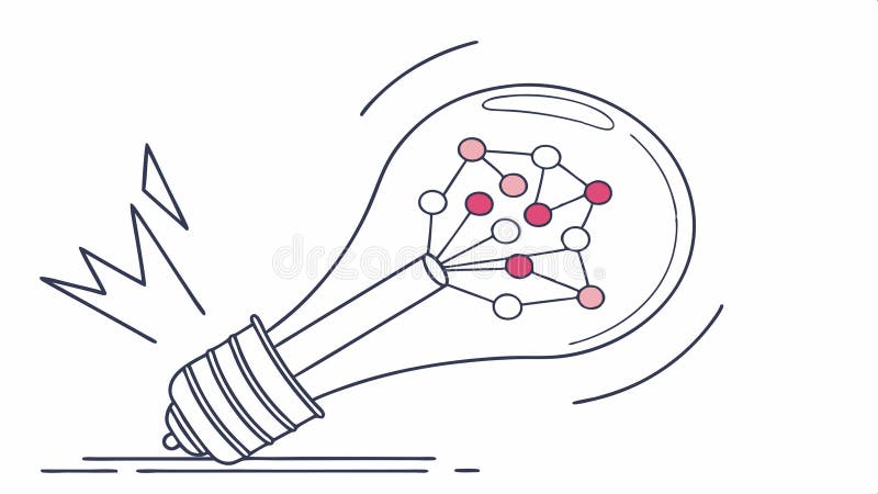 Neural Network Idea Lightbulb with Connected Nodes, Deep Learning, and ...